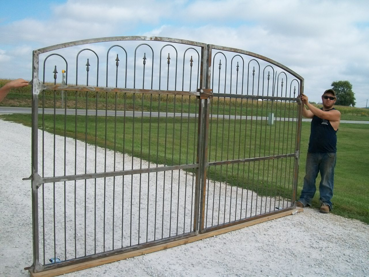 Large Wrought Iron Driveway Gates For Security - 6't x 16'w