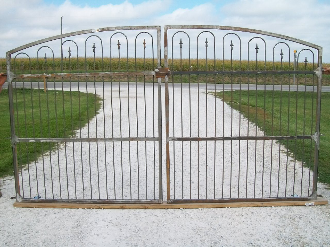 Large Wrought Iron Driveway Gates For Security - 6't x 16'w