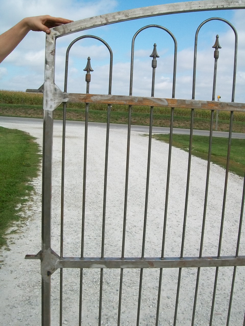 Large Wrought Iron Driveway Gates For Security - 6't x 16'w