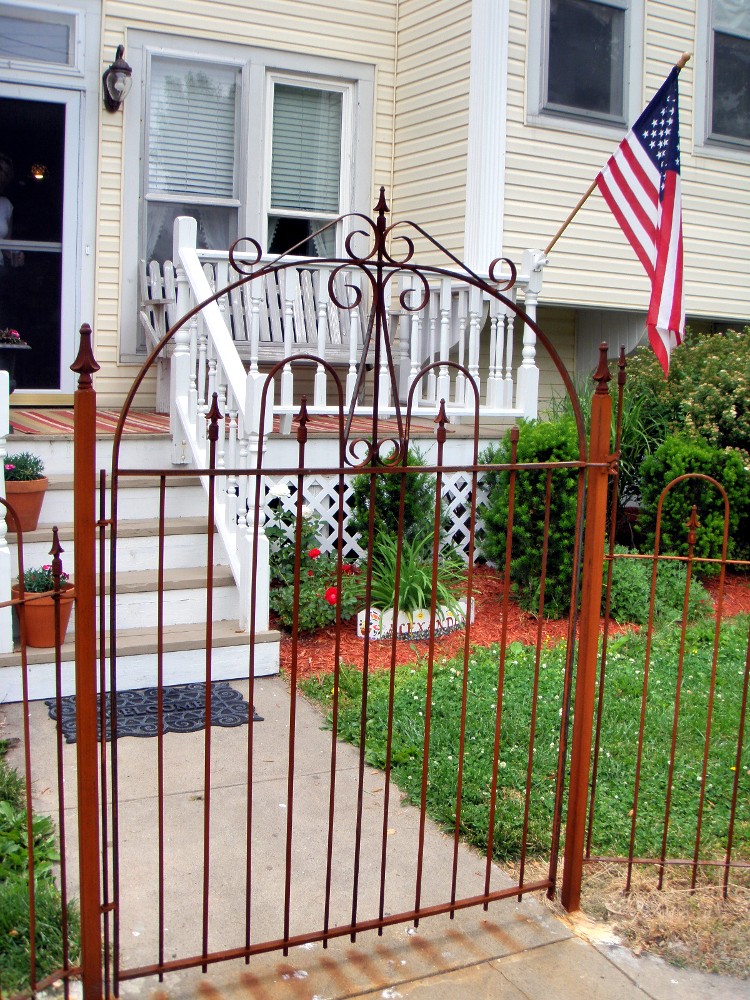 Lawless Wrought Iron Rustic Gate Installed
