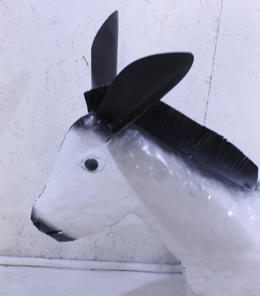 41" Large Metal Delbert Donkey Yard Decoration