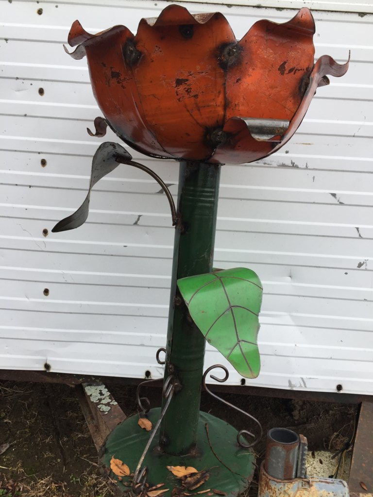 Large Metal Flower Plant Stand Decorative Container