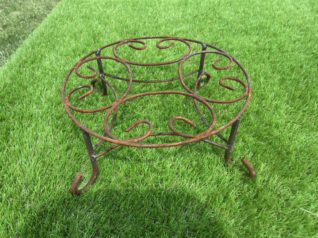 Large Wrought Iron Plant Stand Statue Riser