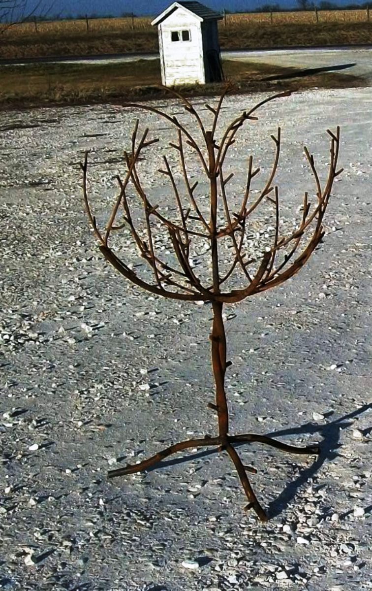 Large Wrought Iron Tree - 37" Tall