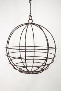 Medium Wrought Iron Hanging Planter Ball