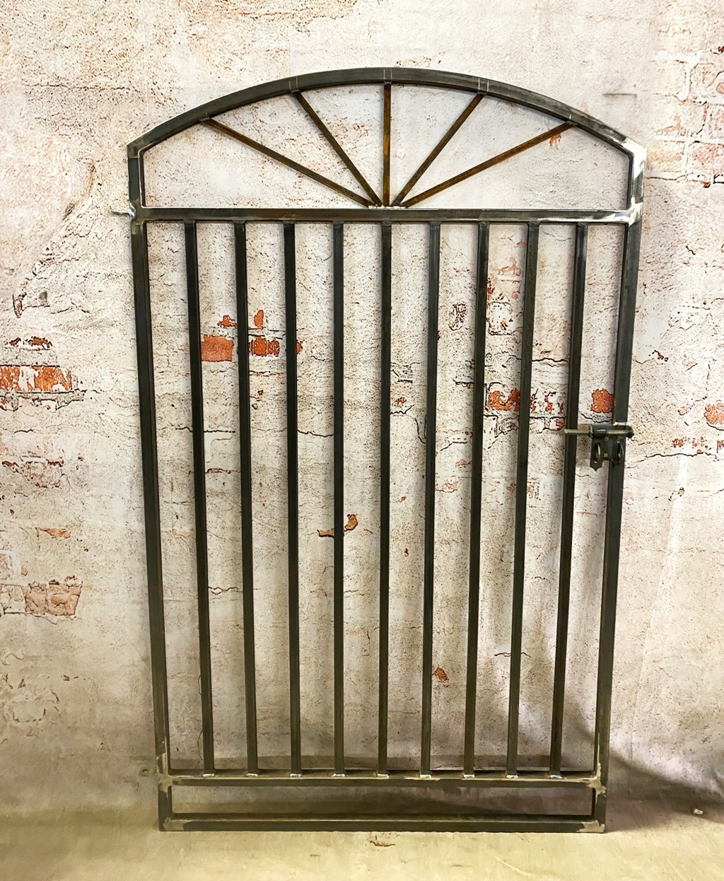 Metal 5' Tall Sunburst Entry Garden Gate - Home Or Business Security