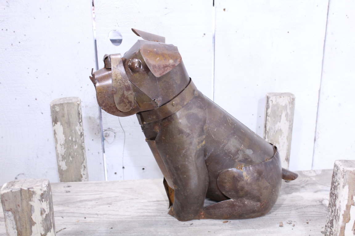 Metal Bull Dogs in 2 Sizes Yard Art