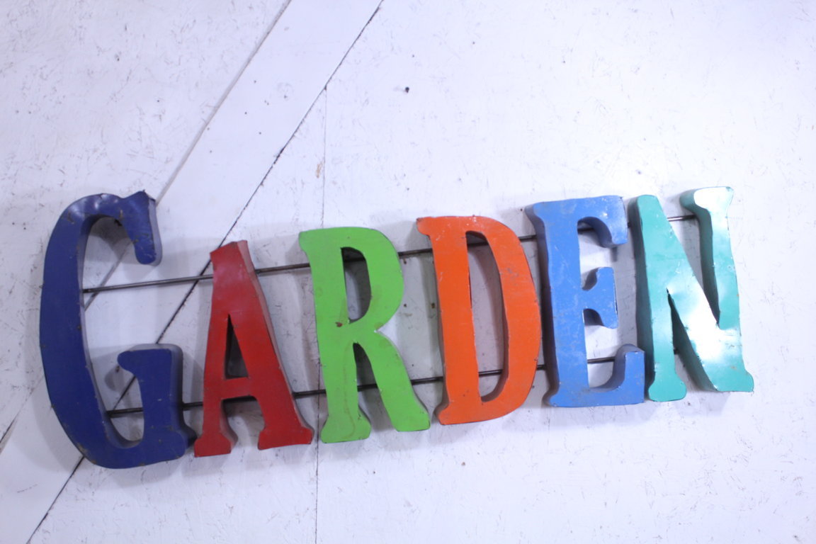 Metal Colorful Garden Sign Decorative - Wall Letter Sign