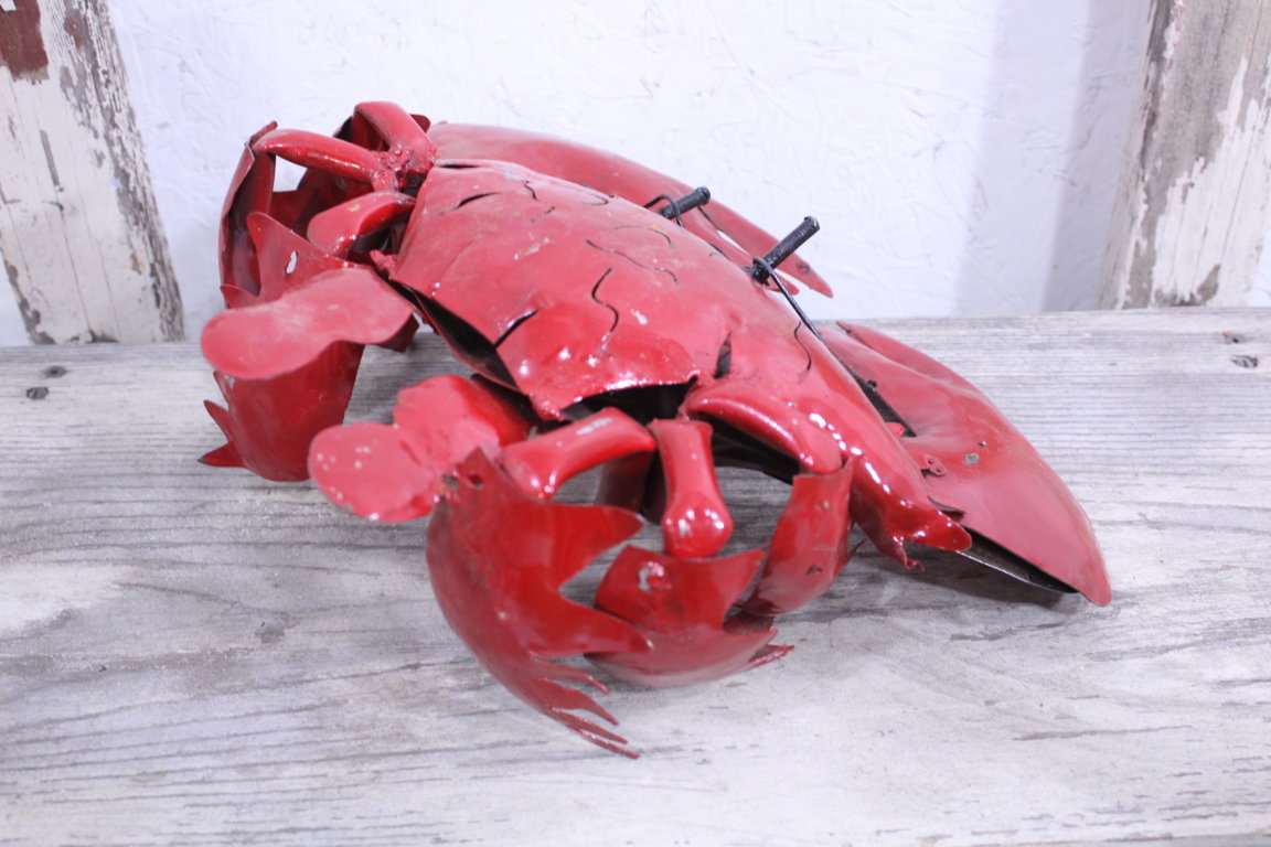 Metal Crab Crustacean Water - Lawn Statue Art