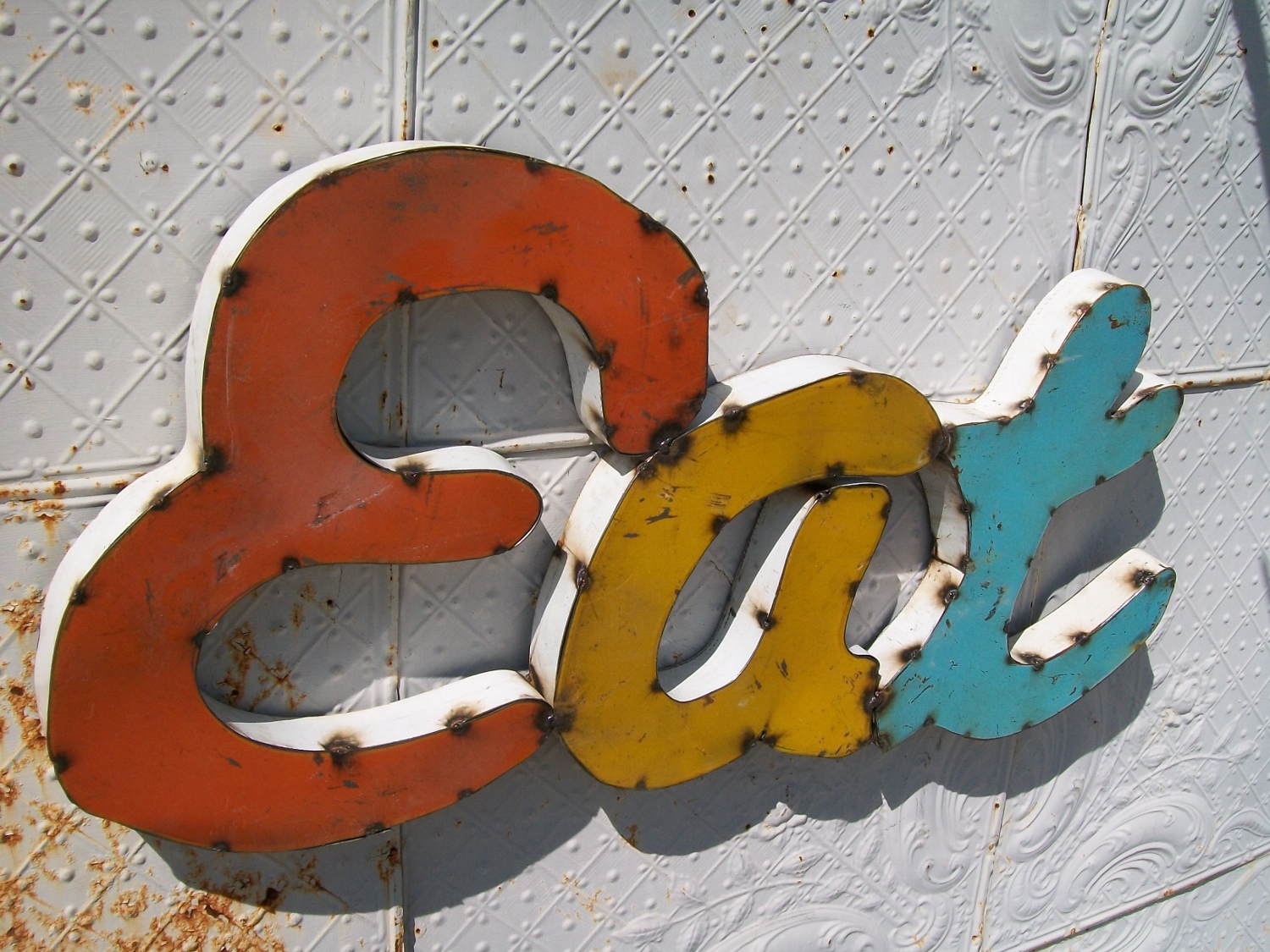 Metal Eat Sign - Kitchen Wall Art - Food Letters