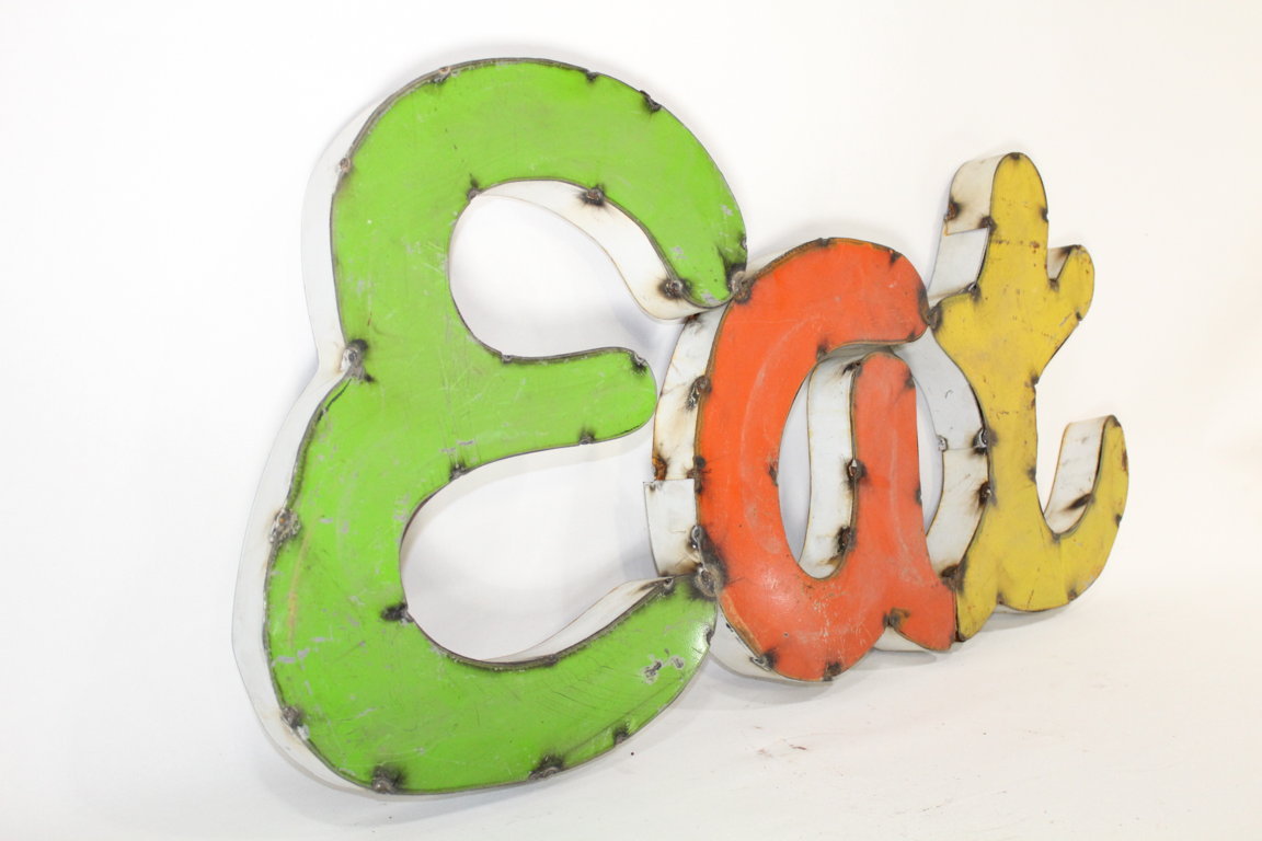 Metal Eat Sign - Kitchen Wall Art - Food Letters