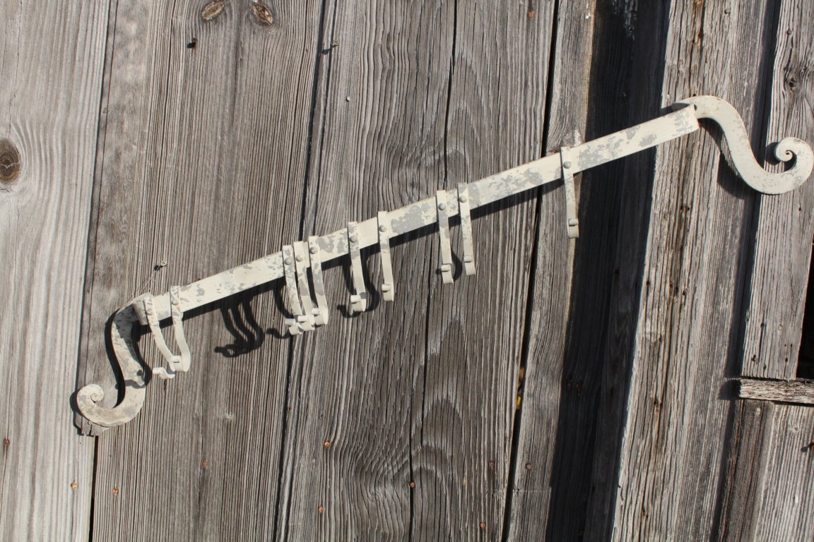 Shabby Chic Metal Coat Hanger- Pot Rack Hanging Wall Decor