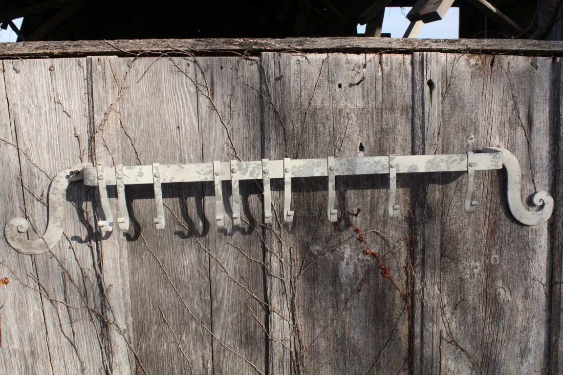 Shabby Chic Metal Coat Hanger- Pot Rack Hanging Wall Decor