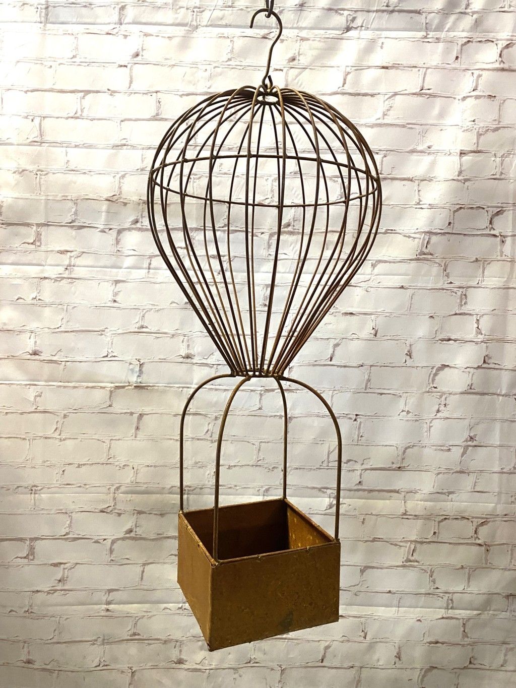 Metal Hot Air Balloon Basket - Pot Flower Holder Planter