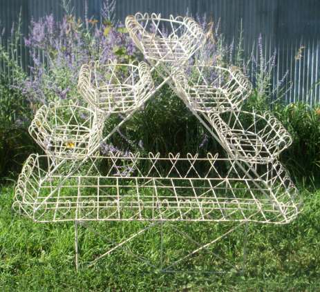 Metal Layered Planter Box Tiered Display - Iron Plant Stand