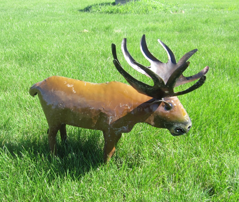 Metal Moose Yard Ornament - Lodge Decor