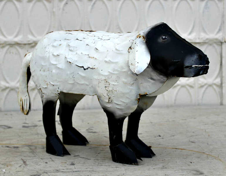 Metal Sheep Farm Animal Yard Decor