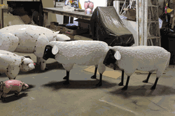 Metal Sheep Several Sizes Barnyard Animals