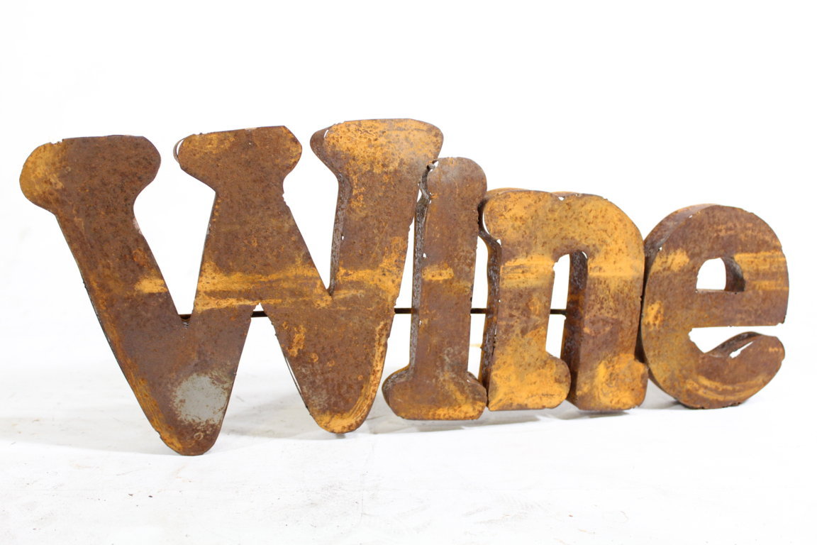 Metal Wine Sign Decorative Bar Hanging Wall Decor