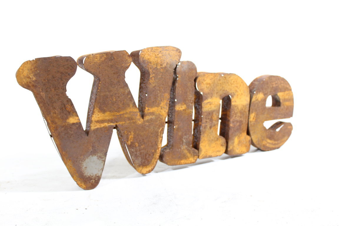 Metal Wine Sign Decorative Bar Hanging Wall Decor