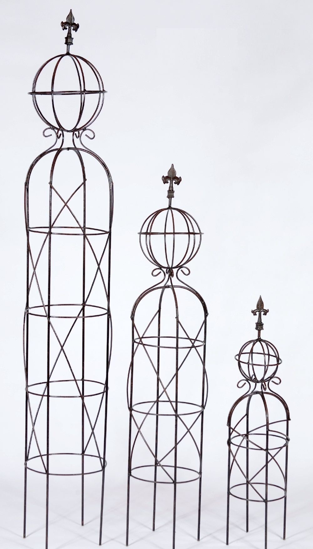 Mystic 65" Large Sphere Garden Obelisk - Topiary