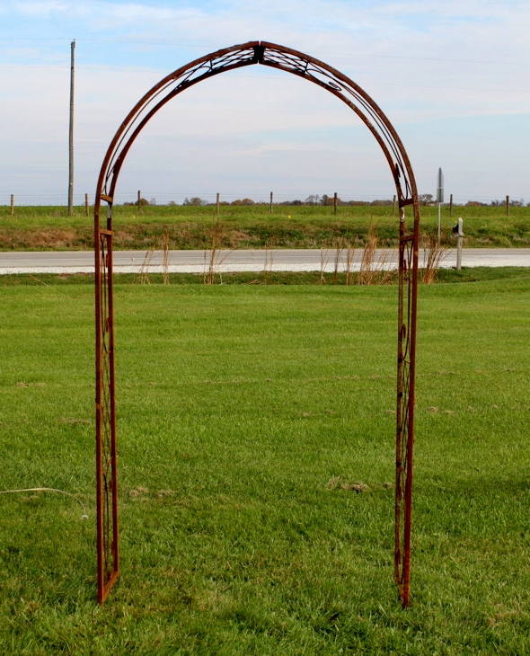 Wrought Iron Sante Fe Garden Flower Arbor Trellis