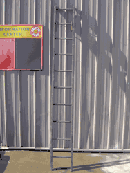 Old Vintage 10 Rung Wood Ladder