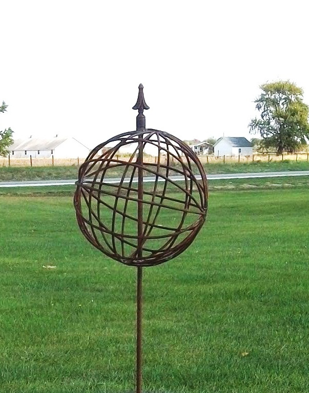 Orbit Sphere Metal Topiary - Garden Art