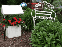 Our customer found the perfect setting for our bench