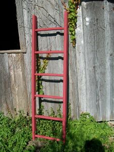 Painted Vintage Red Ladder in All Sizes