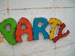 Party 3D Metal Sign Decorative Wall Art Colored Letters