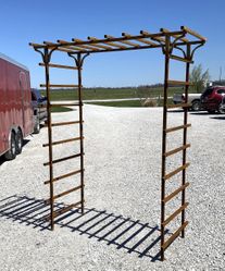 Ladder Legged Mission Metal Garden Arbor