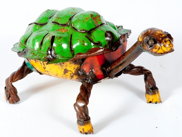 Recycled Metal Animals - Sea Critters - Fish - Turtle - Frog