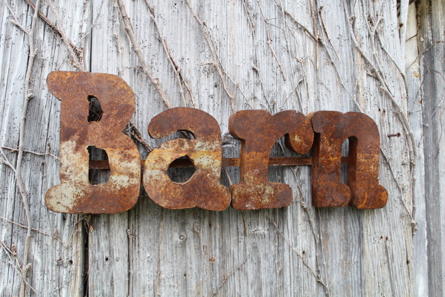 Recycled Metal Barn Sign Rustic Wall Decor