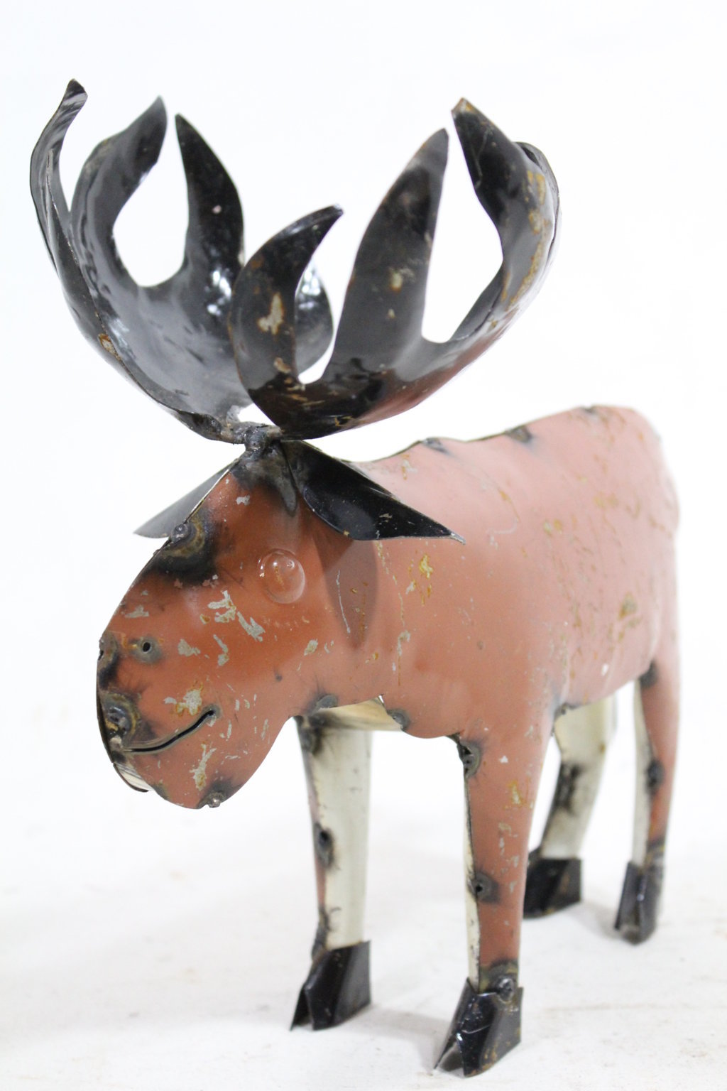 Recycled Metal Monte Mini Moose Yard Ornament