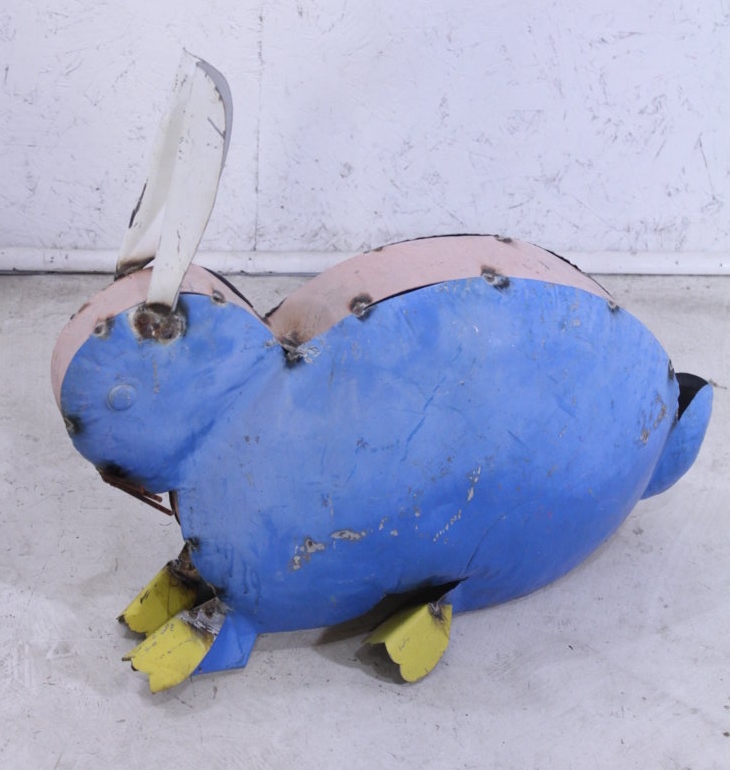 Recycled Randolph Metal Rabbit Lawn Decor Yard Accent