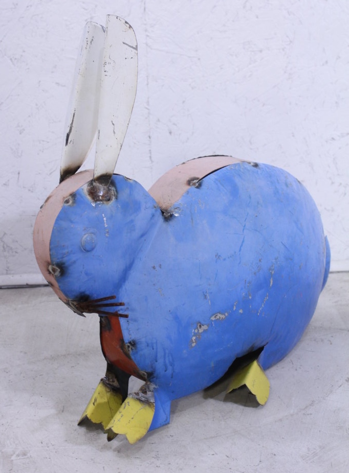 Recycled Randolph Metal Rabbit Lawn Decor Yard Accent