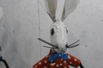 34" Recycled Metal Rabbit Easter Bunny Lawn Decor