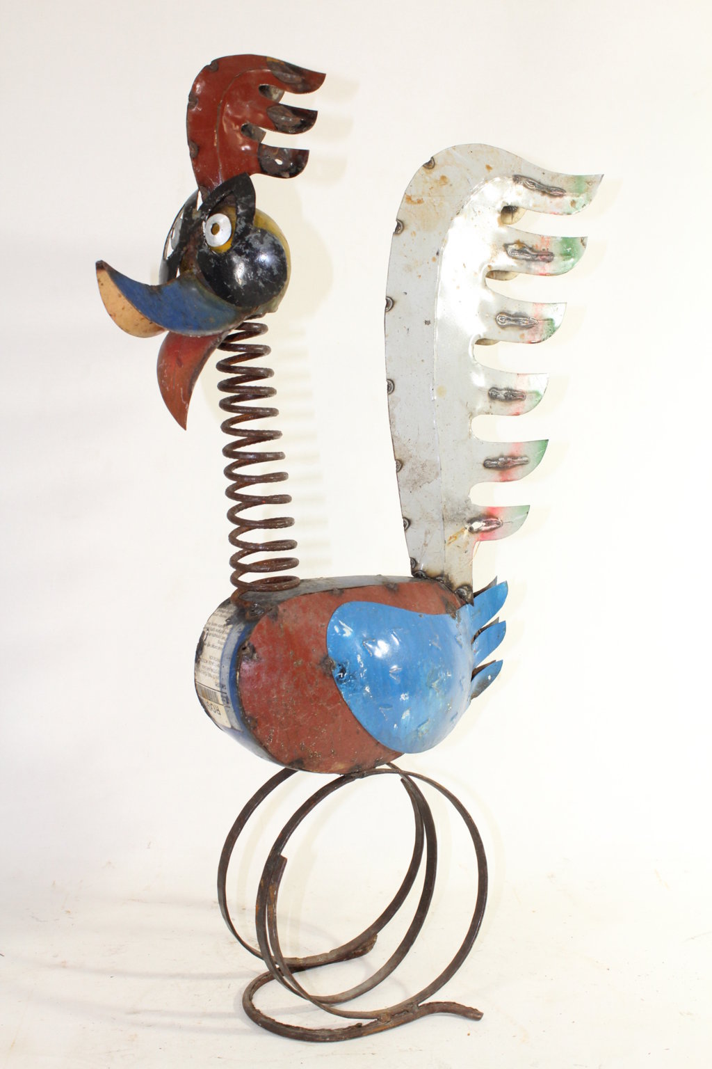 Recycled Metal Roadrunner Yard Art