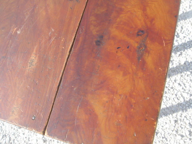 Red Grain Painted Drop Leaf Table
