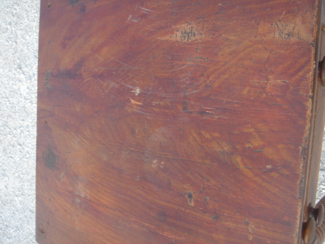 Red Grain Painted Drop Leaf Table