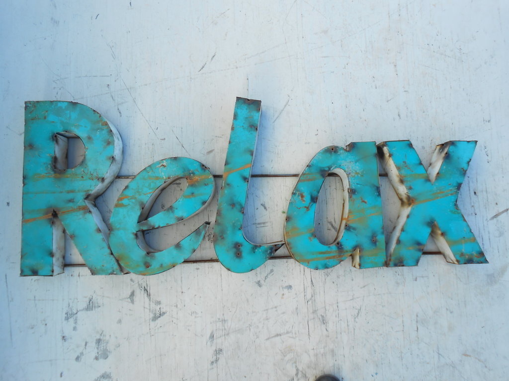 Relax 3D Metal Sign Decorative Wall Art OUT OF STOCK