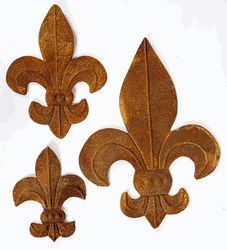 Rustic Metal Flat Finial Wall Art in 3 Sizes