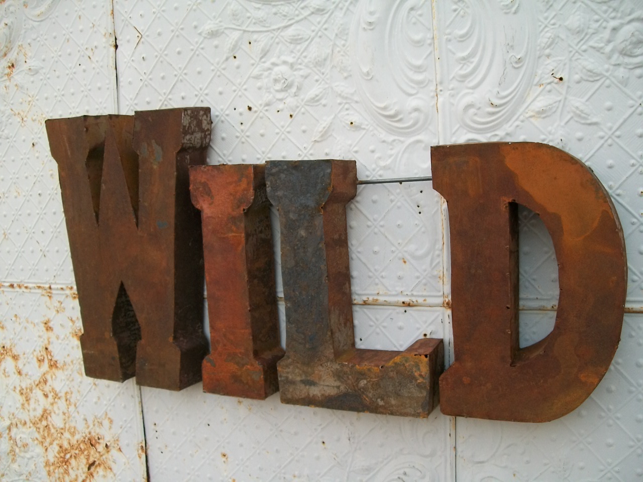 Rustic 37" 3D Metal WILD Sign - Trade Sign-Indoor or Outdoor Wall Art