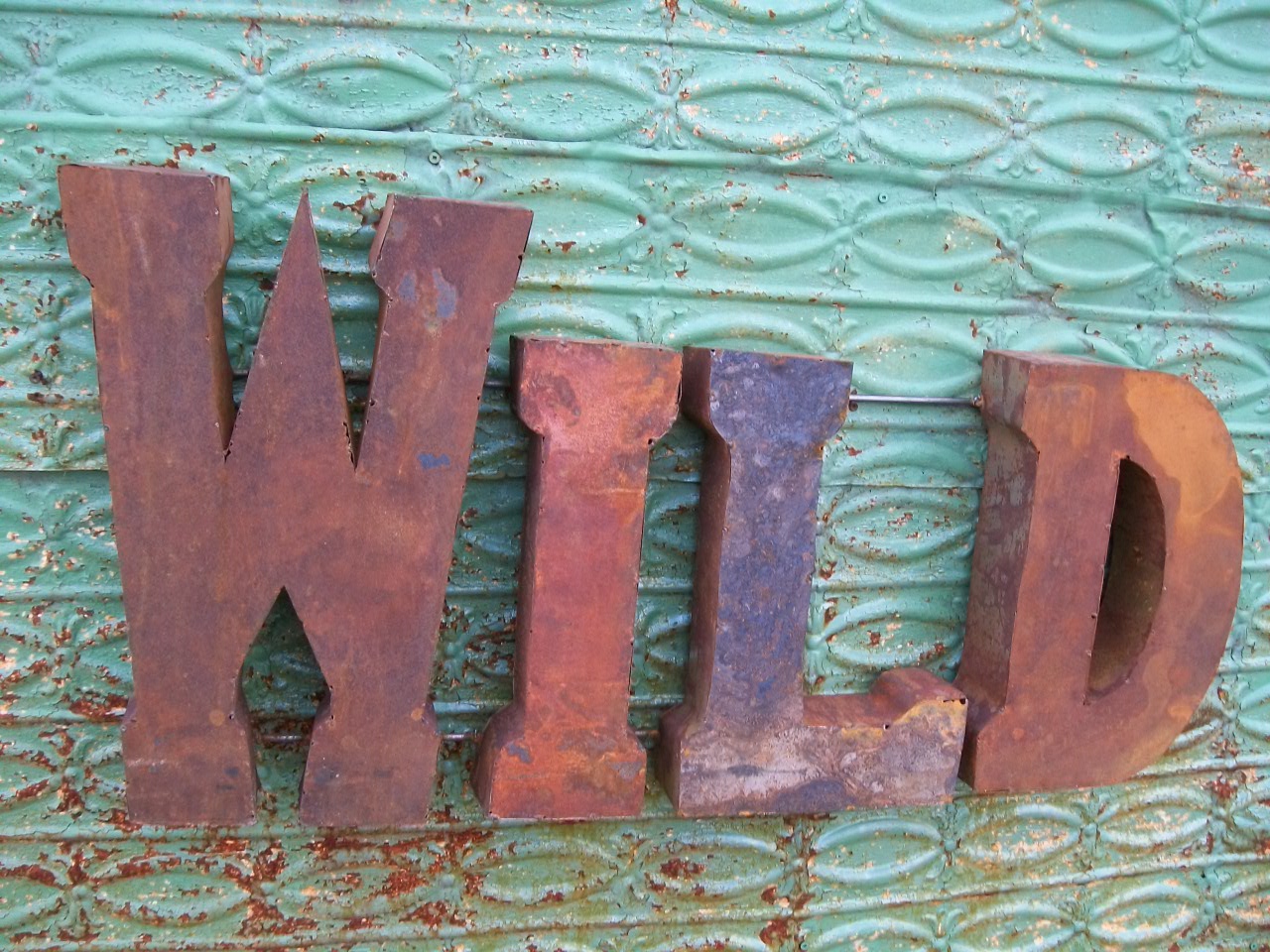 Rustic 37" 3D Metal WILD Sign - Trade Sign-Indoor or Outdoor Wall Art