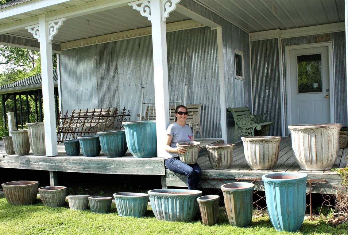 Rustic Glazed Pottery - Large Plant Pots