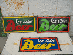 Rustic Metal Ice Cold Beer Signs Decorative Tavern Wall Art