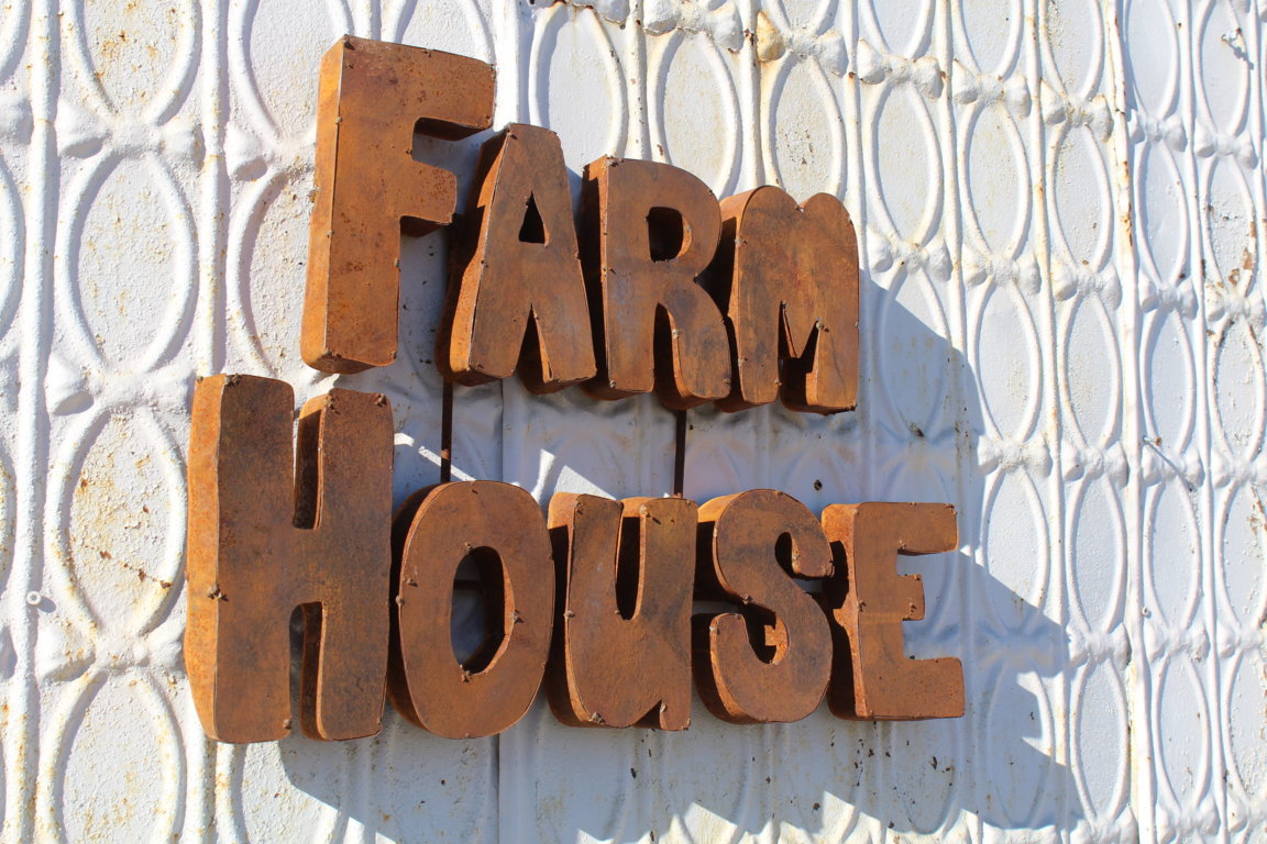 Rustic Metal Farm House Sign Wall Decor