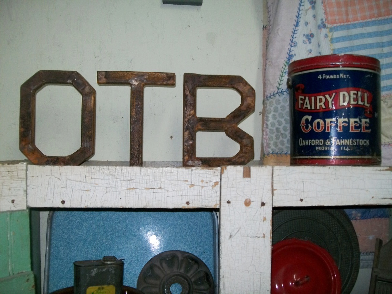 Connected Rustic Metal Letters Initials That Stand