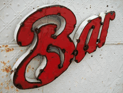 Rustic Red Bar 3D Metal Handmade Sign